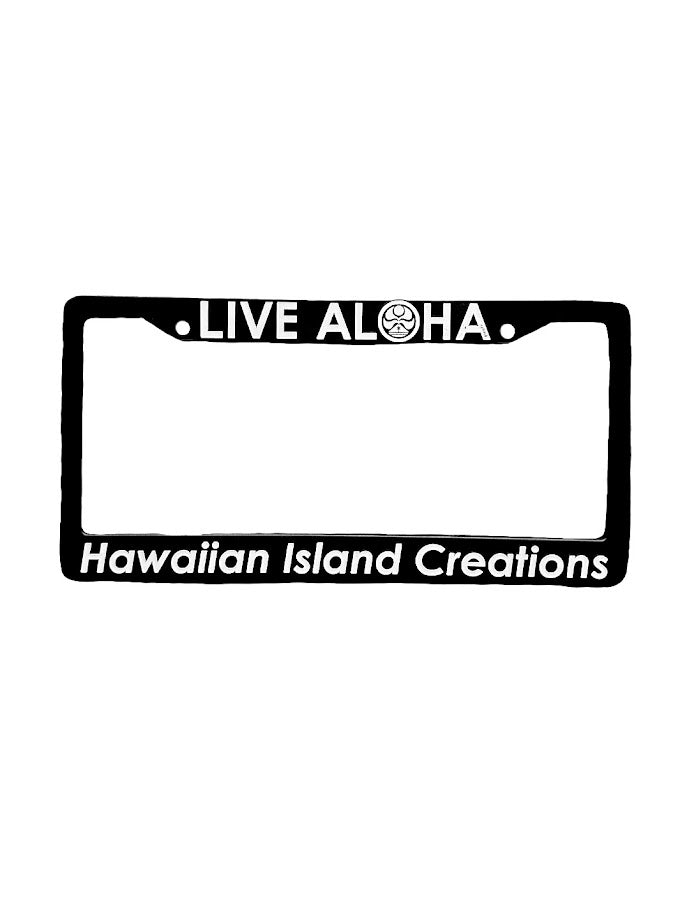 HIC LIVE ALOHA LICENSE PLATE FRAME – Hawaiian Island Creations